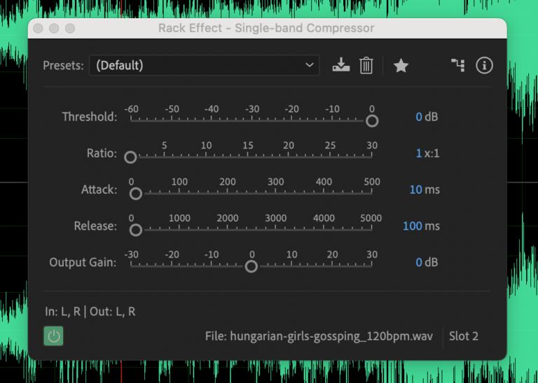 EQ, Compressor, and Limiter Effects in Adobe Audition - Annenberg ...